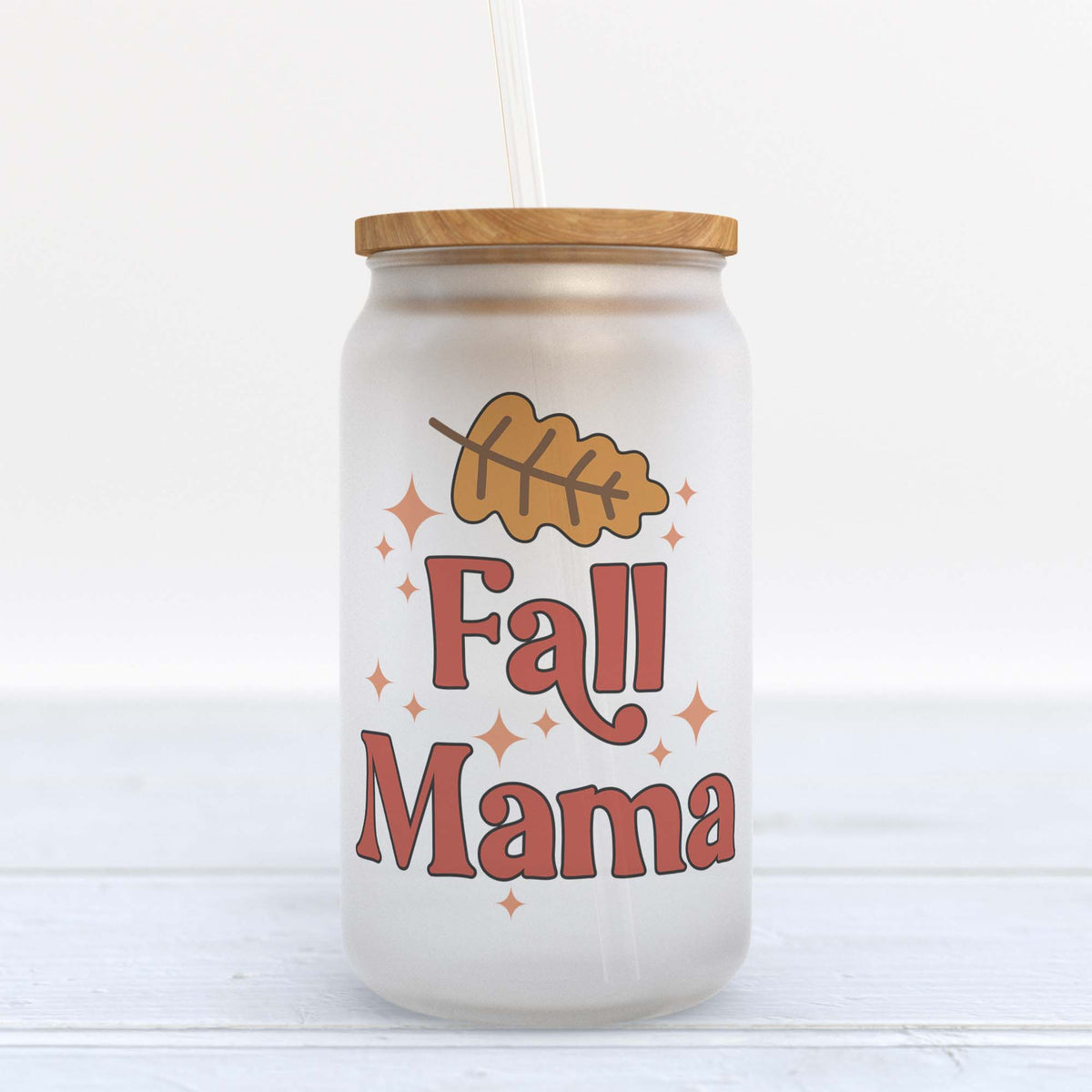 Fall Mama Frosted Glass Can Tumbler – Heart & Willow Prints