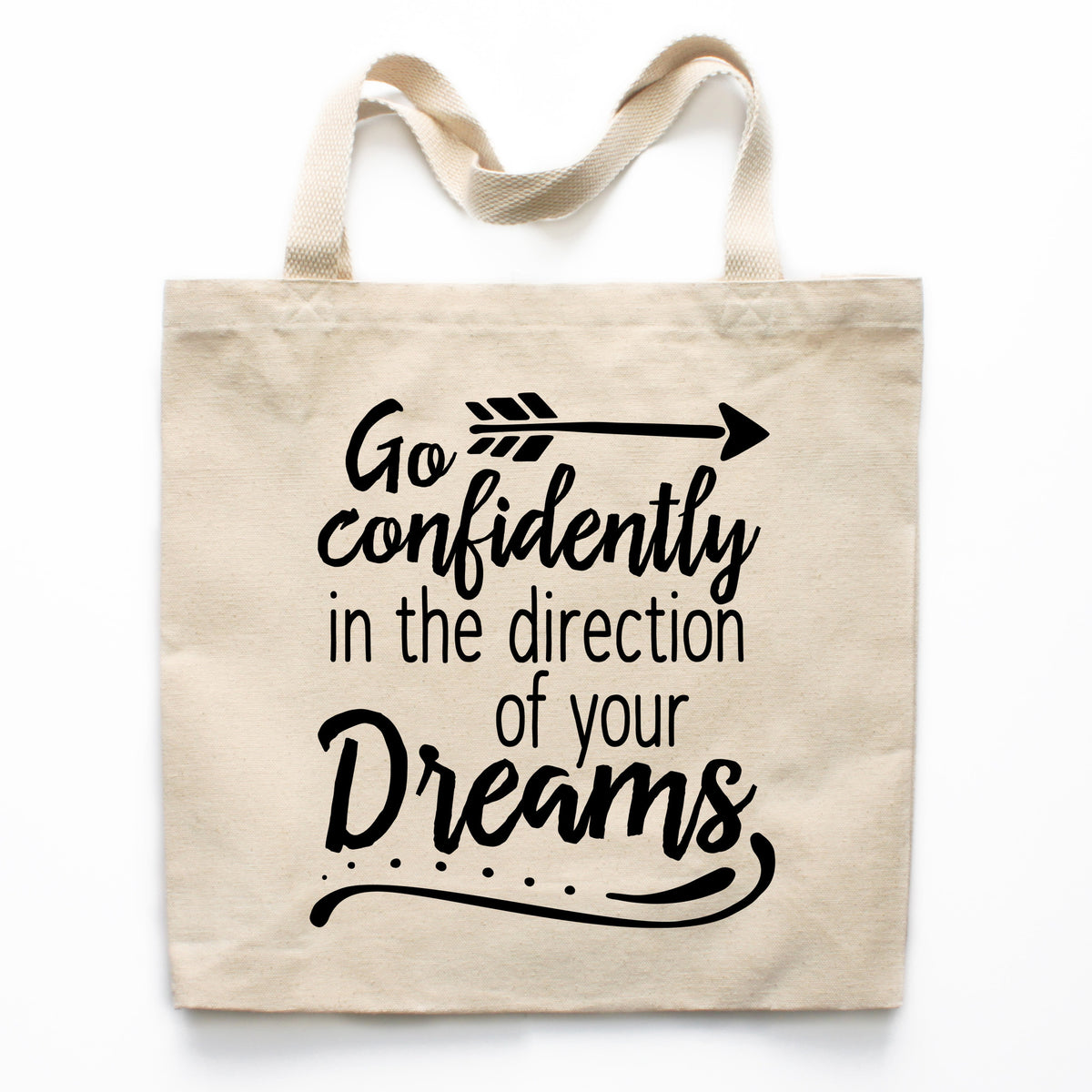 Go Confidently In The Direction Of Your Dreams Canvas Tote Bag – Heart ...